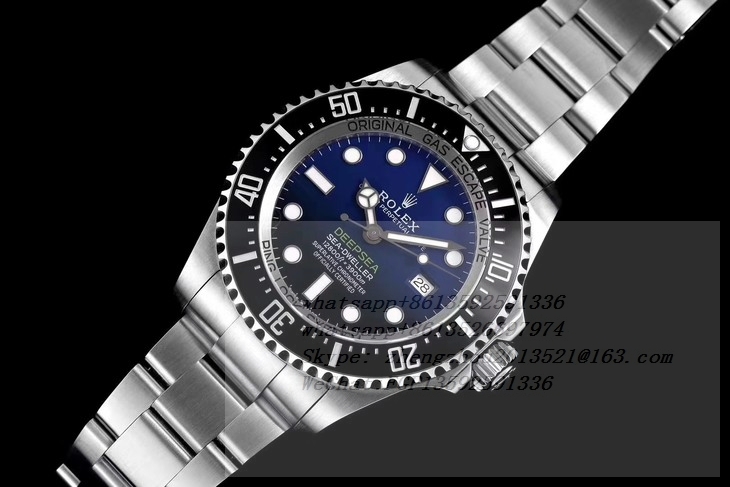 ROLEX Deep Sea Dweller Blue 126660 904L SS Noob V10 A3235